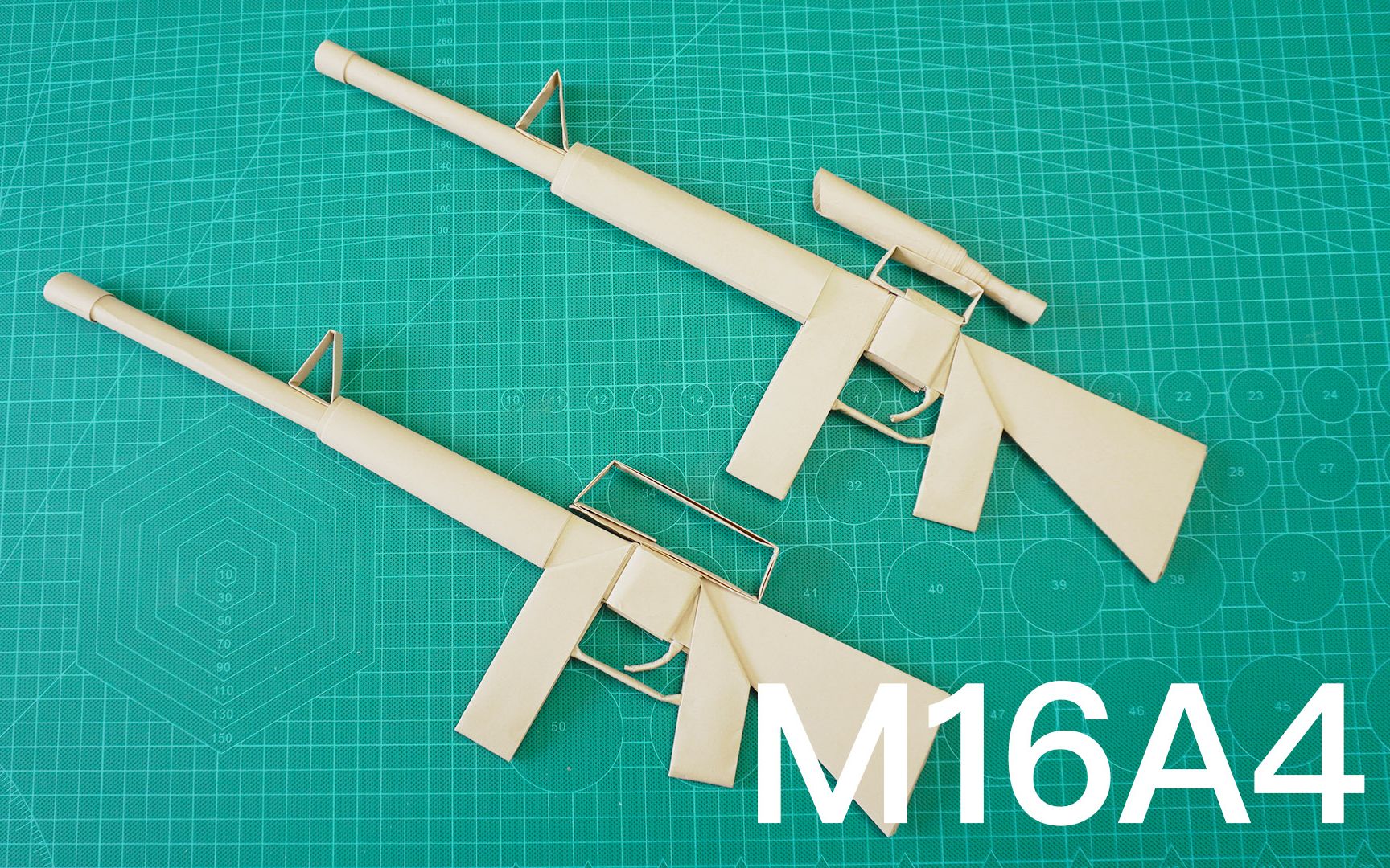 教你用纸做一把M16A4突击步枪,太像了!