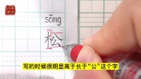 松【识字2】语文二上同步生字书写讲解
