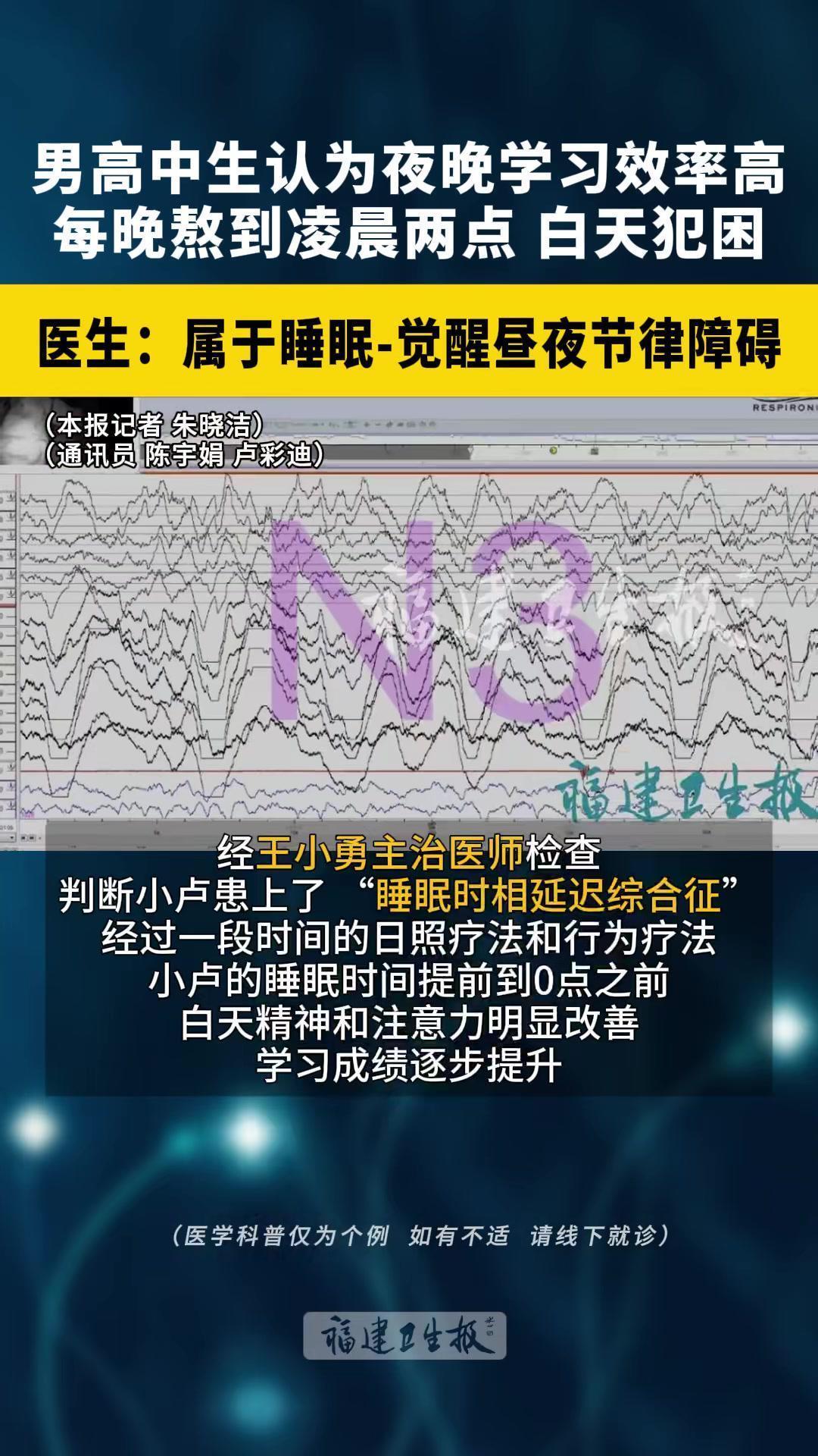 ...白天犯困!#医生:属于#睡眠-觉醒昼夜节律障碍#睡觉#学生#睡眠质量#...