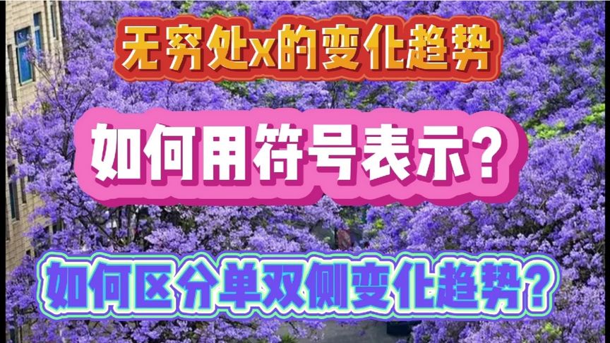 无穷处x的变化趋势如何用符号表示?如何区分单双侧变化趋势?