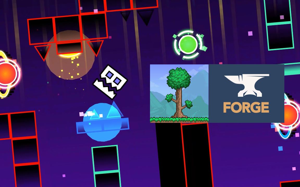 【几何冲刺】"Terraforge" by Overture, 全新七分钟Layout Megacollab | ...