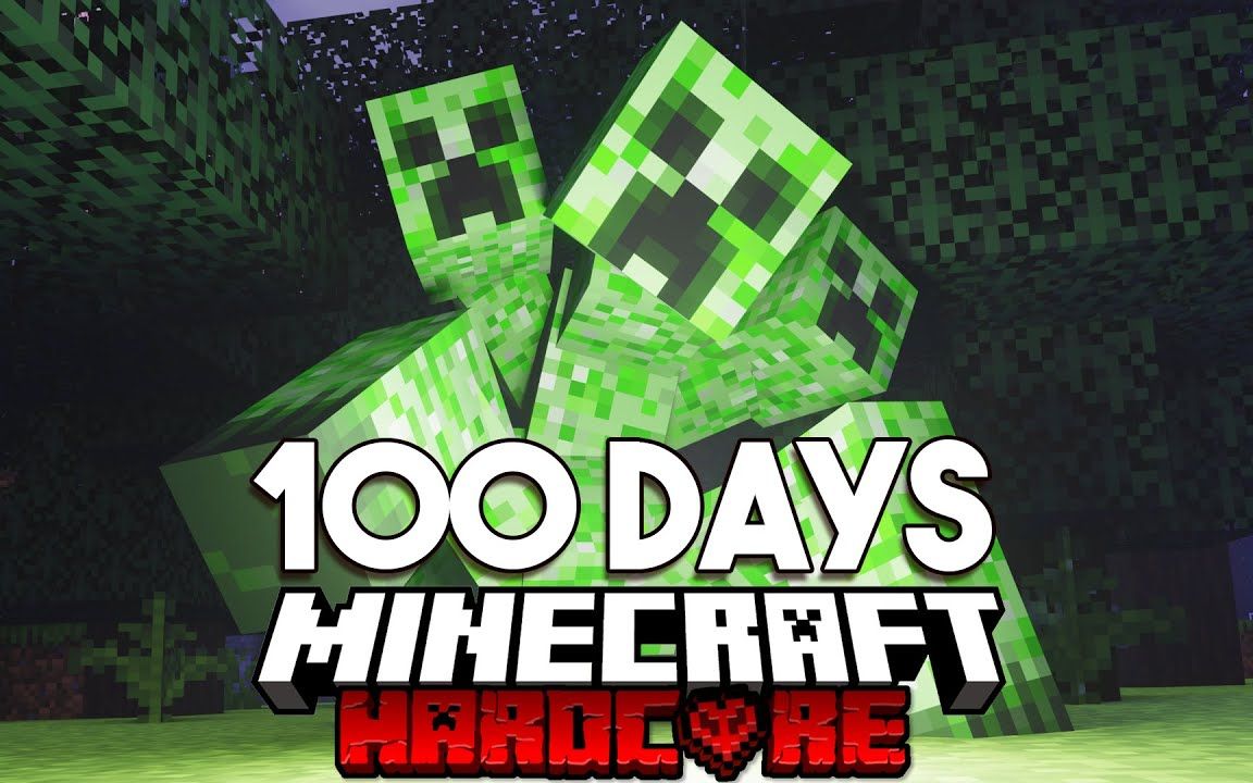 《我的世界:硬核生存》全是苦力怕的世界生存100天!附带同款整合包+...