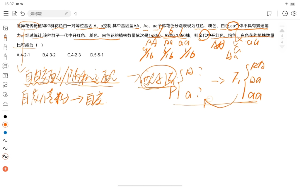 搞定生物-基因分离定律特殊题型(4)不完全显性