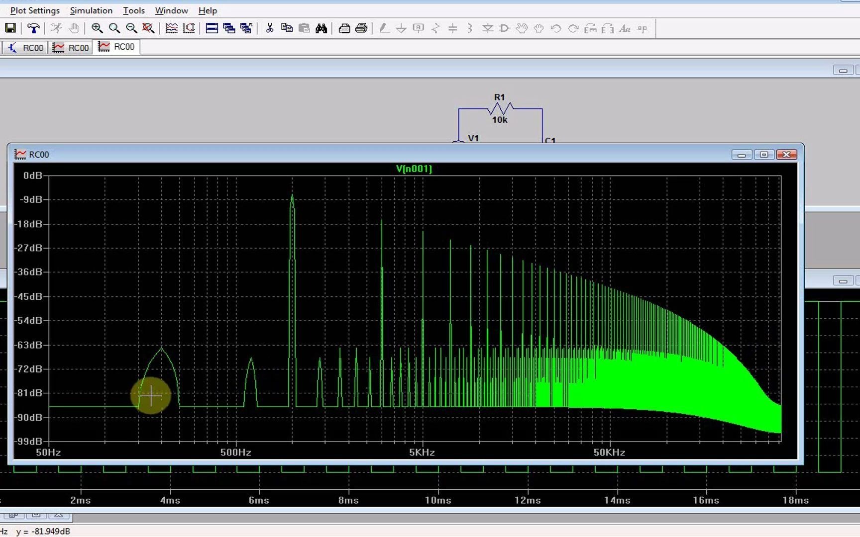 LTspice教学 03 :傅里叶和单二极管整流