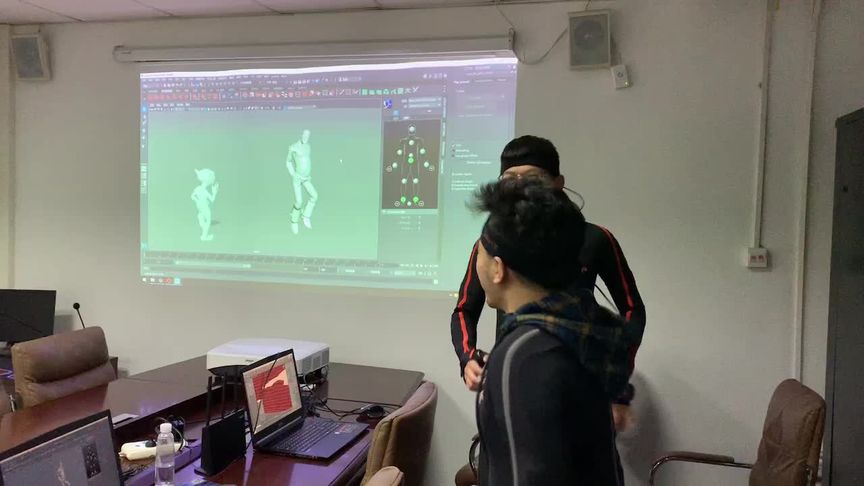 xsens 接入Maya内双人实时动捕#动作捕捉 #多人动捕