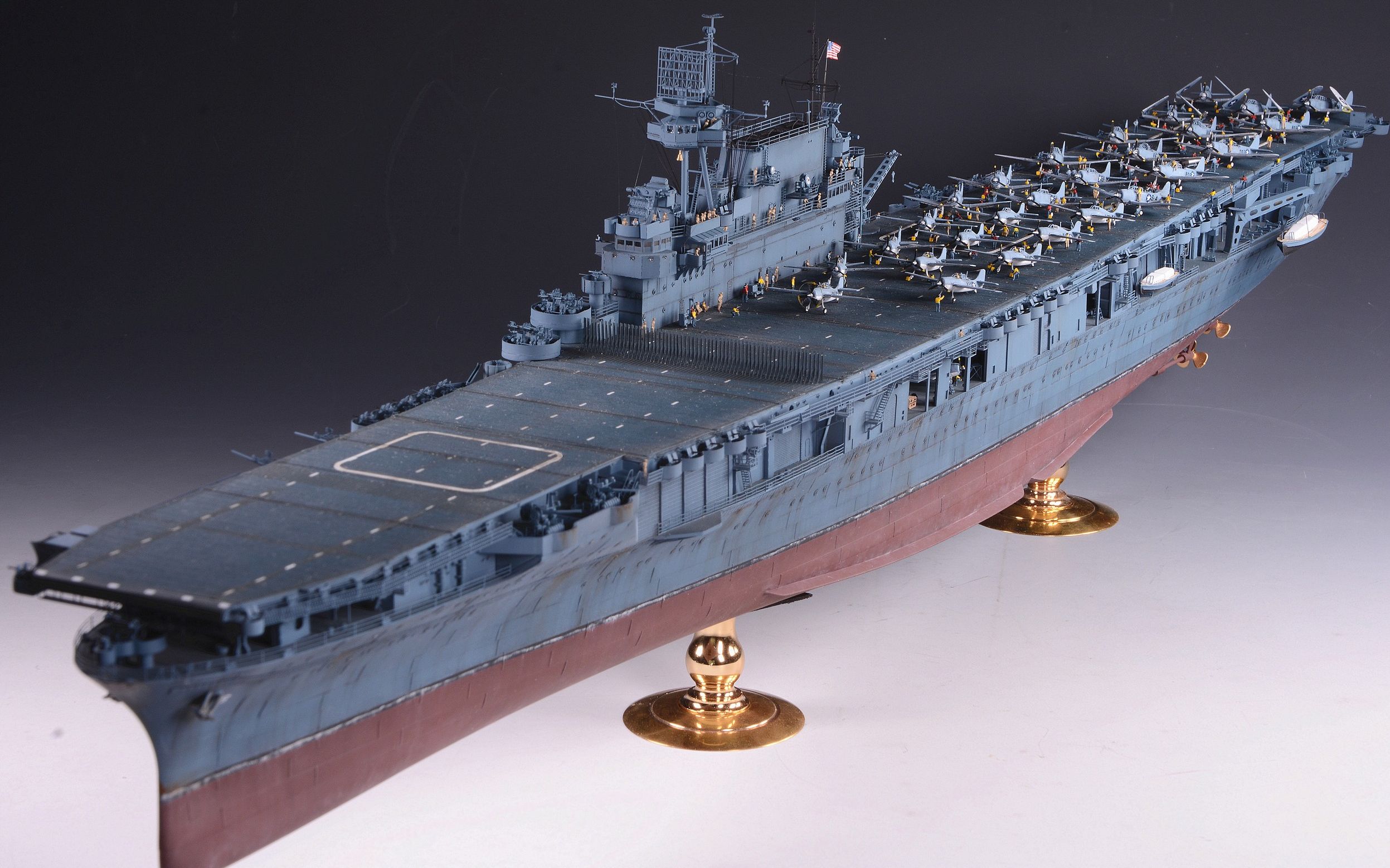 1/350 CV6企业号中途岛海战状态 制作流程
