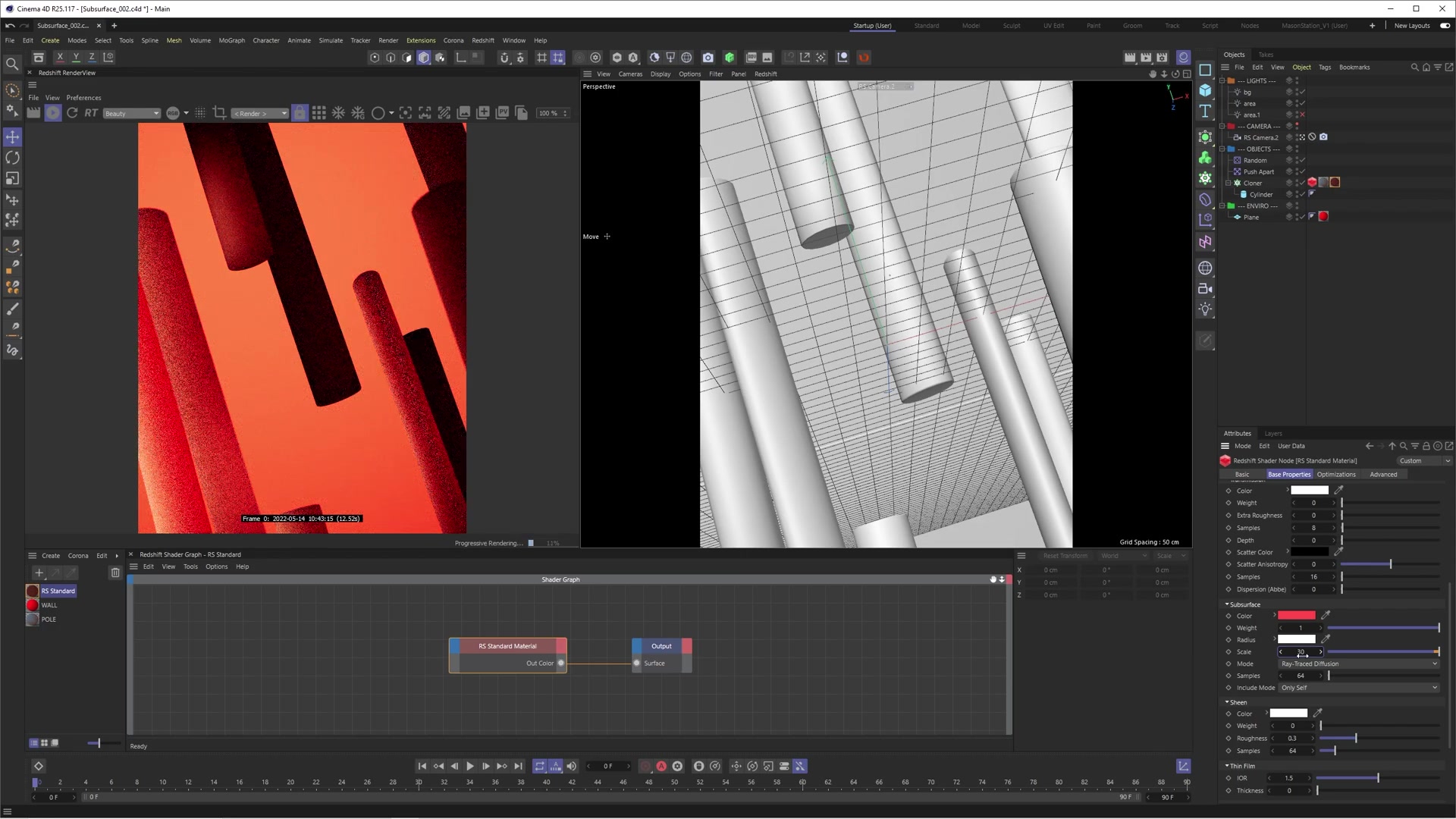 Redshift 3.5子表面散射3S材质渲染教程 - Cinema 4D & Redshift ...