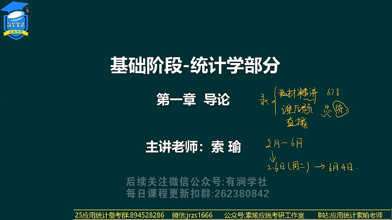 考研专业课-应用统计学01--[视频]基础精讲 第1章 导论