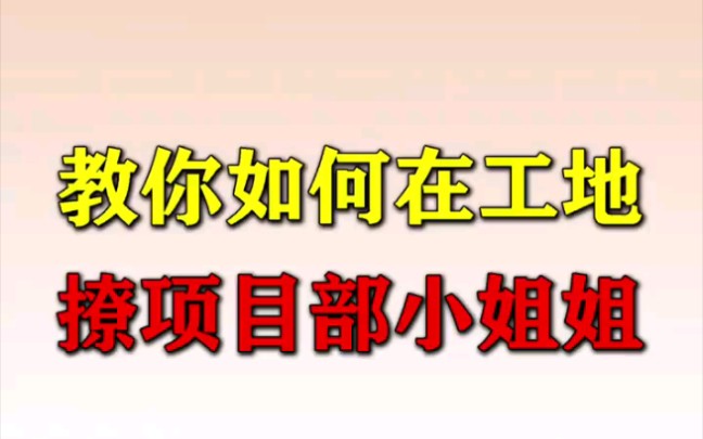 教你如何撩项目部小姐姐