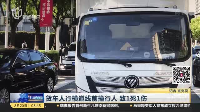 货车人行横道线前撞行人 致1死1伤