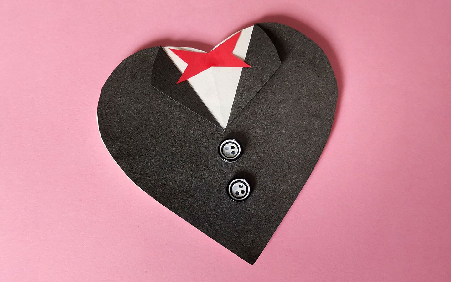 送给爸爸的礼物贺卡怎么做?DIY父亲节手工制作心形贺卡