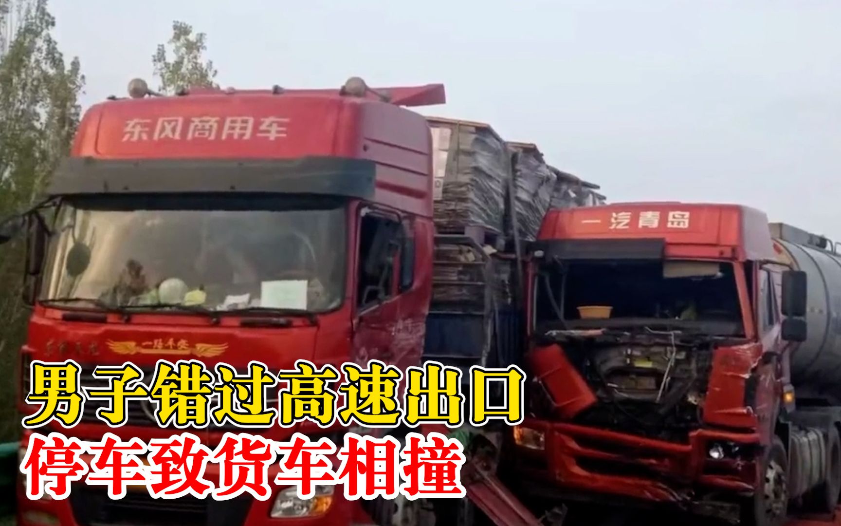 男子错过高速出口停车致货车相撞,民警怒斥:你这是害人命呢!