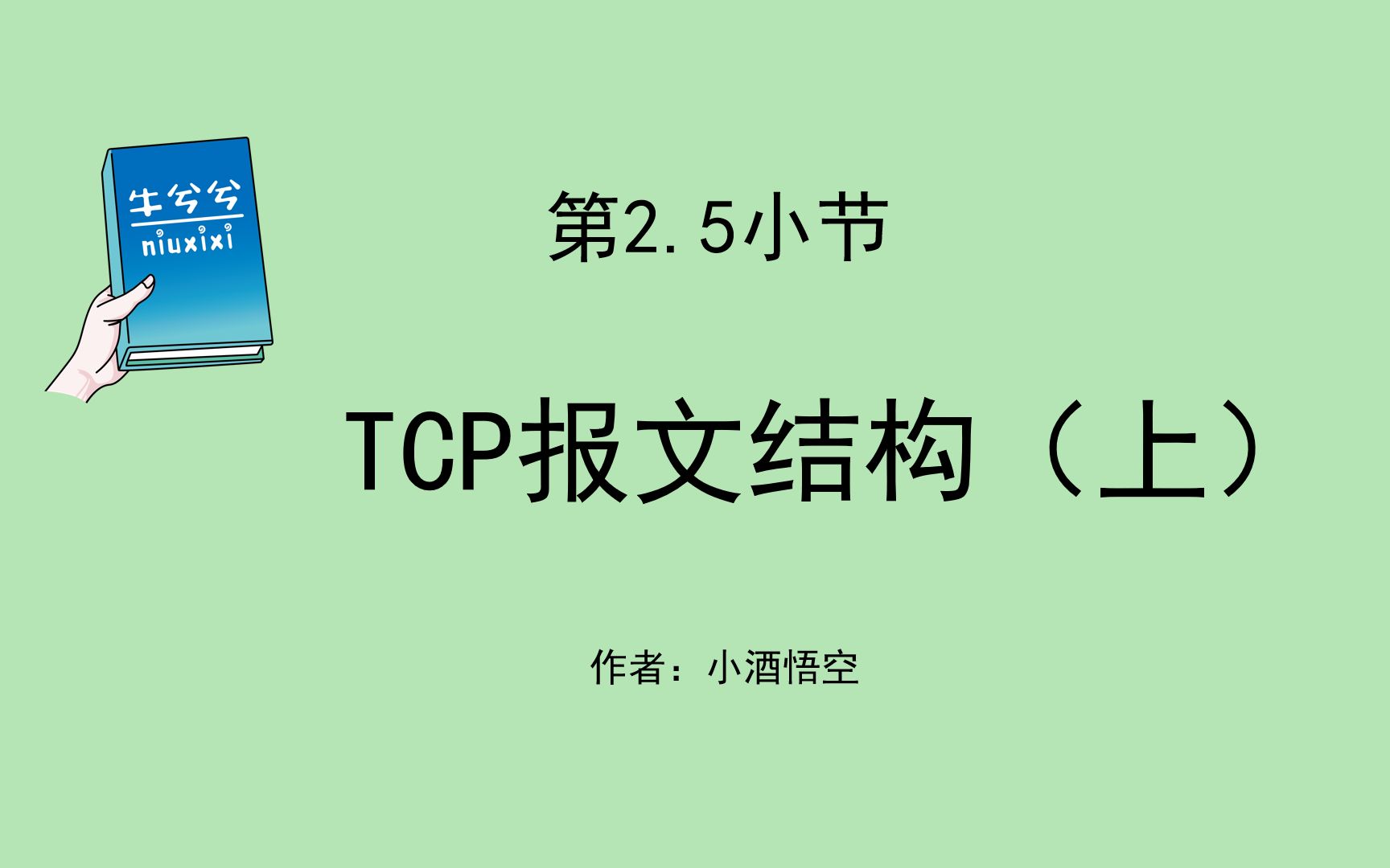 第2.5小节 TCP报文结构(上)