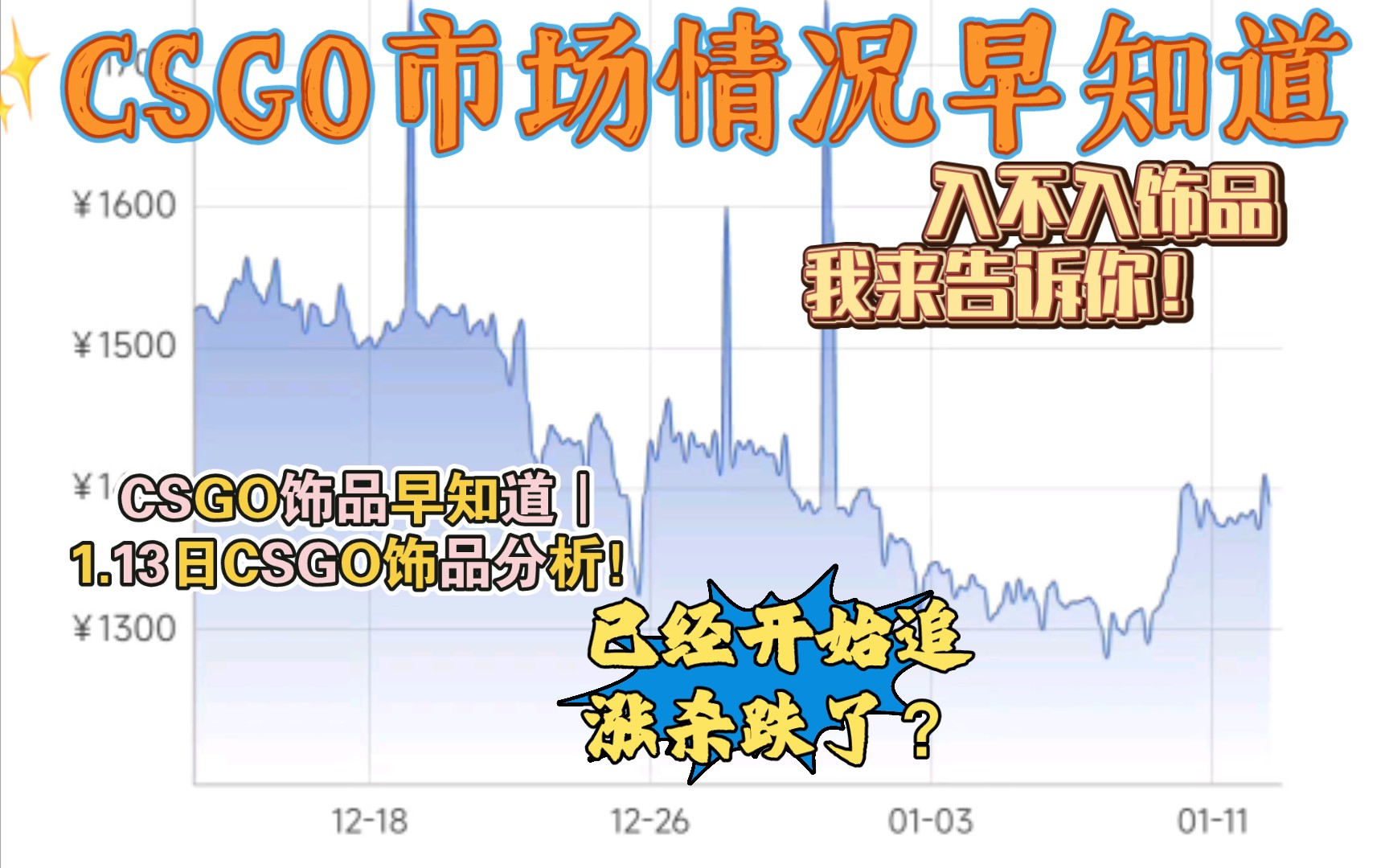 CSGO饰品早知道|1.13日CSGO饰品分析!CSGO市场开始追涨杀跌!...