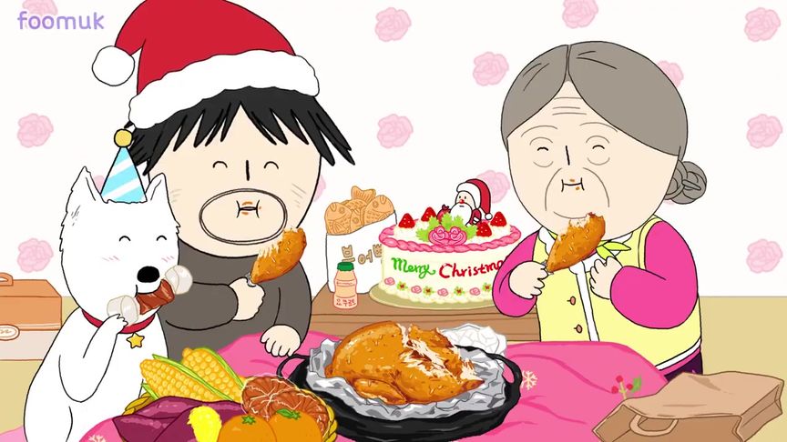 【foomuk】圣诞篇#动画 #治愈 #吃货动画 #吃货