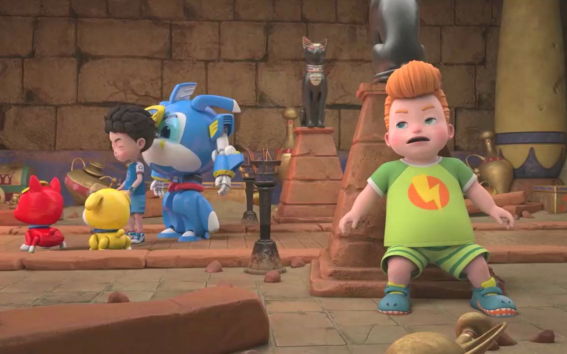 ...天花板意外坍塌,多杰危急关头救出巴特#冒险小狗帮 #动画片 #少年...