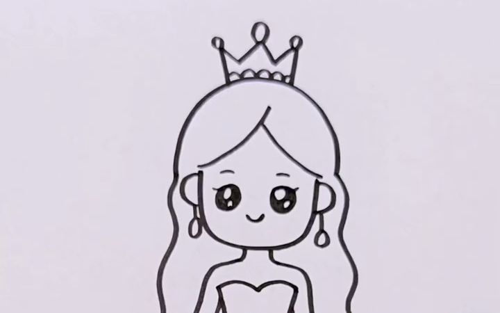 教你简单画小公主,学会了吗