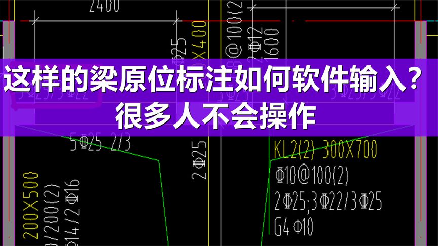 这样的梁原位标注如何软件输入?很多人不会操作