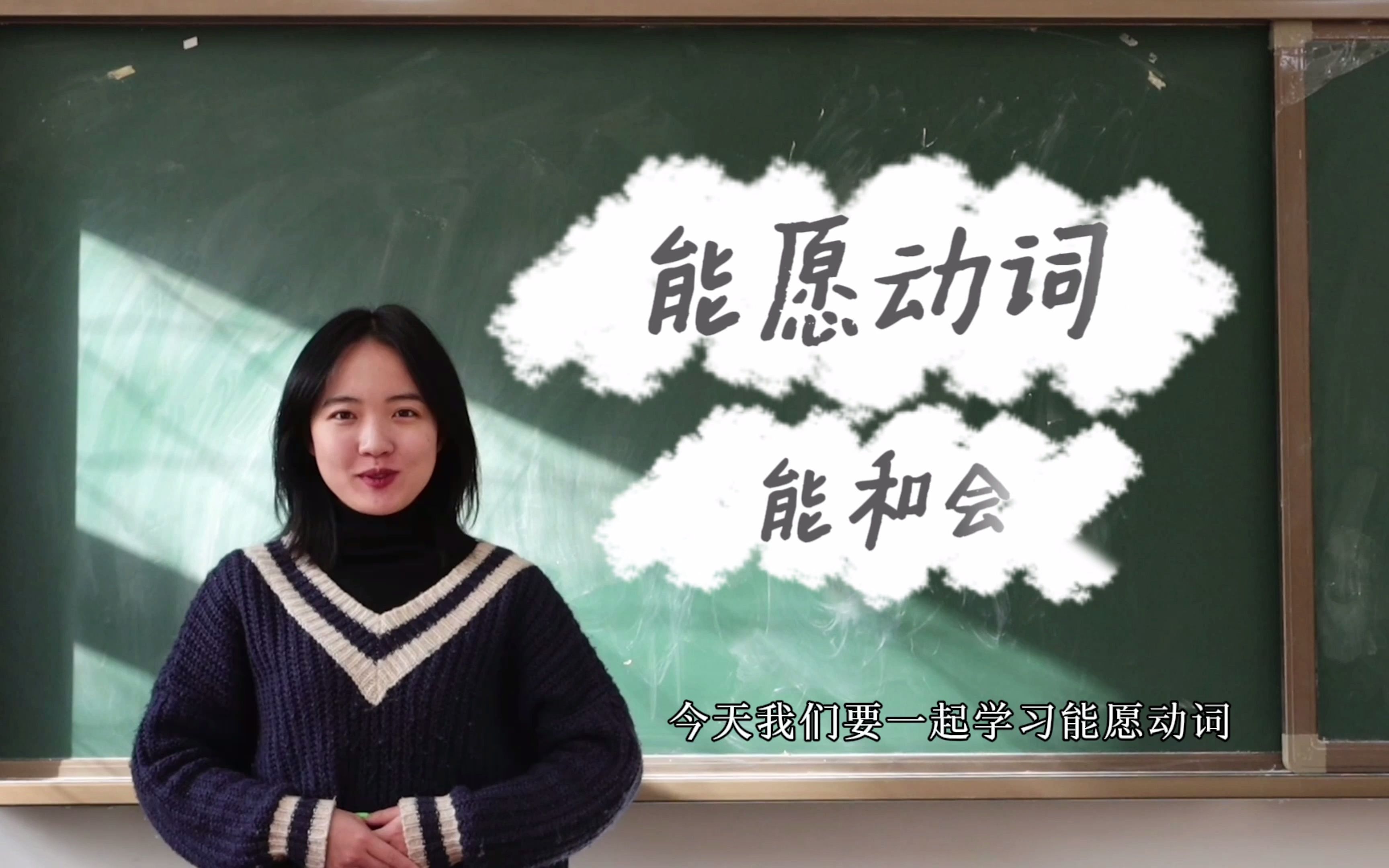 【对外汉语语法教学】能愿动词“能”和“会”的辨析(教学视频)