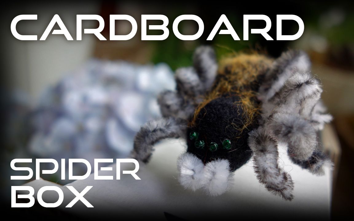 用纸板做蜘蛛盒子