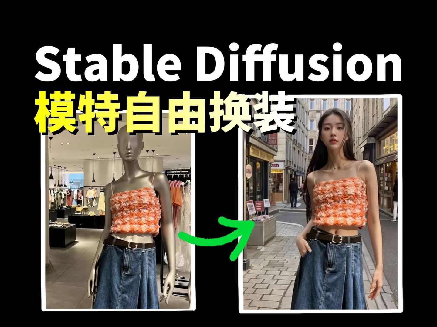 ...AI帮忙换衣服 一键实现模特自由换装~ 月入两万不是事儿 全网最简单...