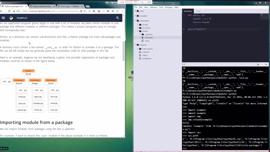 每日课程:python模块,包,数据类型
