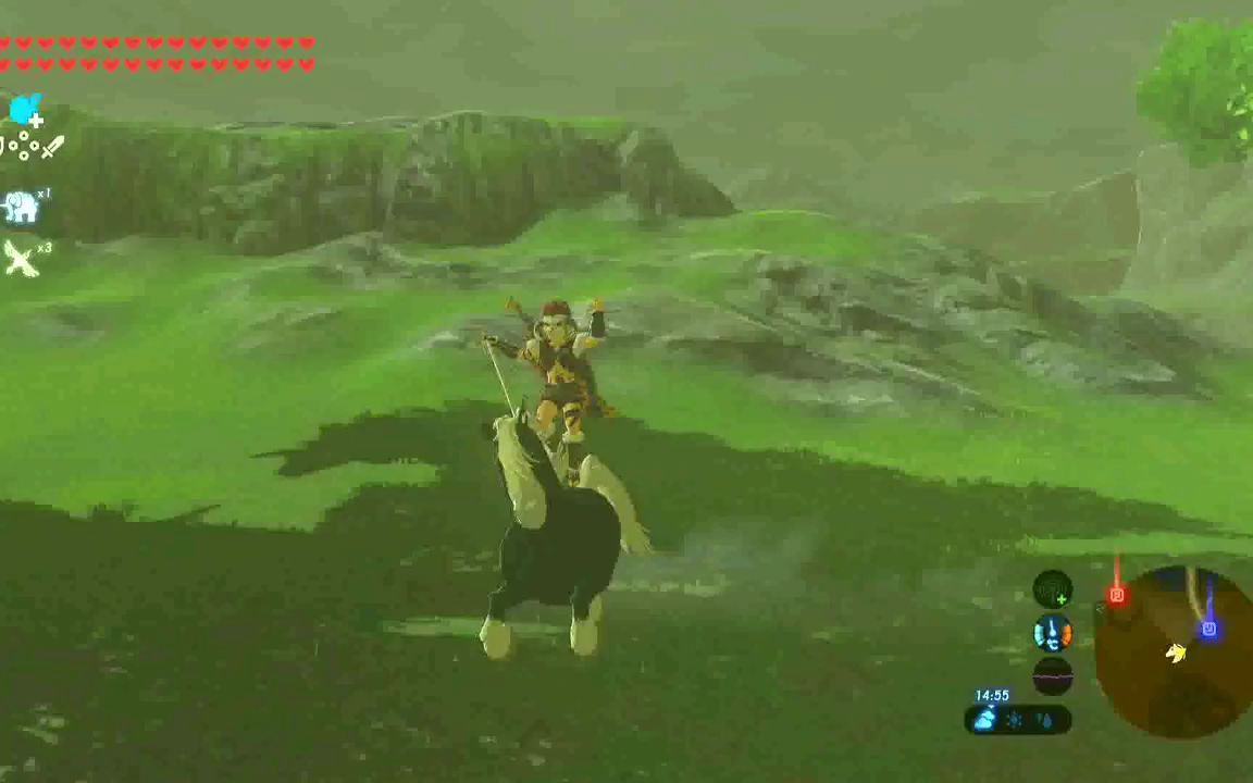 塞尔达传说荒野之息——月步教程(超级好玩的踩空气上天)