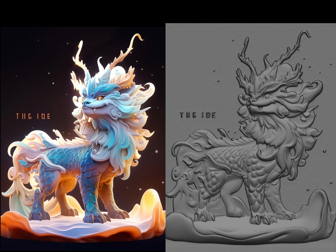 匠人天工AI浮雕,平面转浮雕!