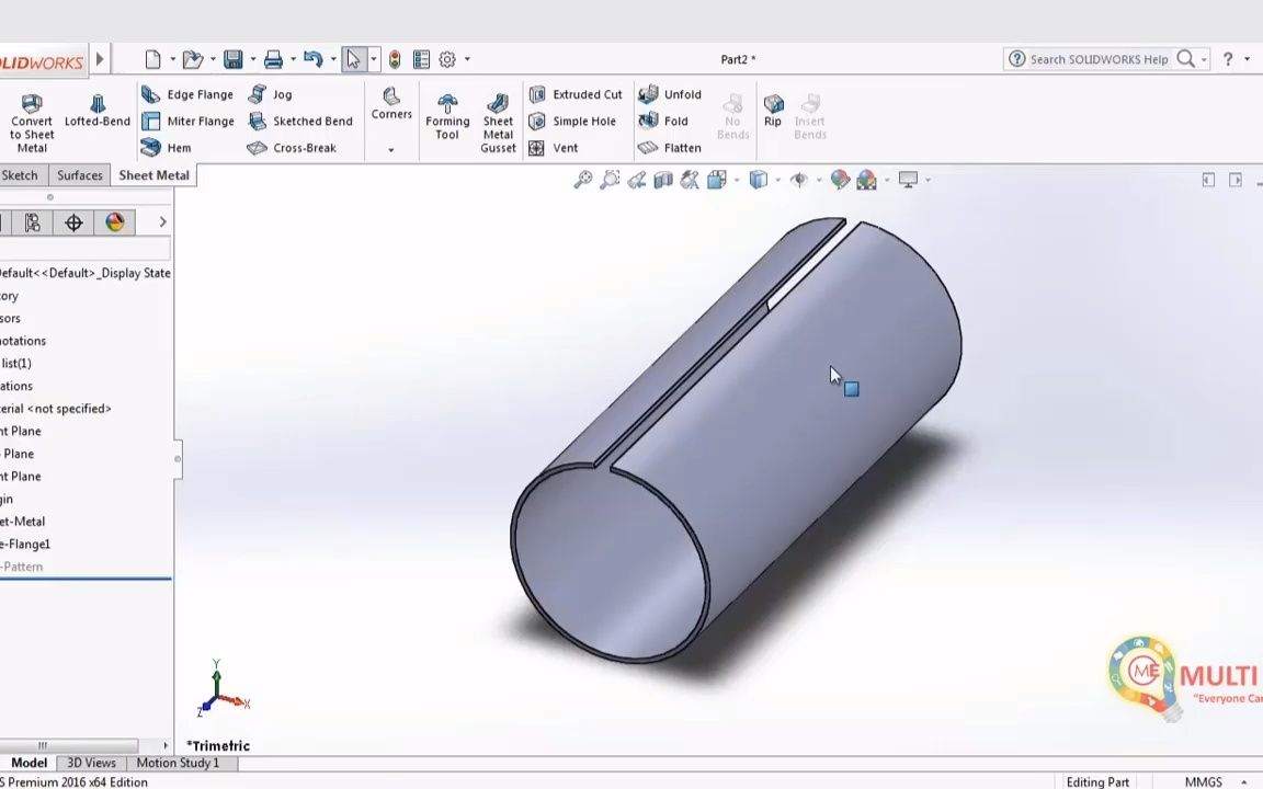 Solidworks 3.1.如何折叠和展开钣金零件