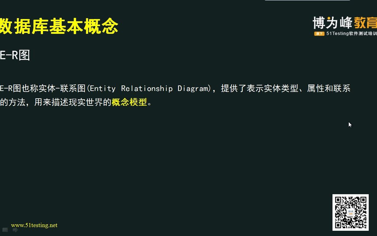07 ER图及概念模型简介 ★ - 06 测试人员学习数据库的侧重点