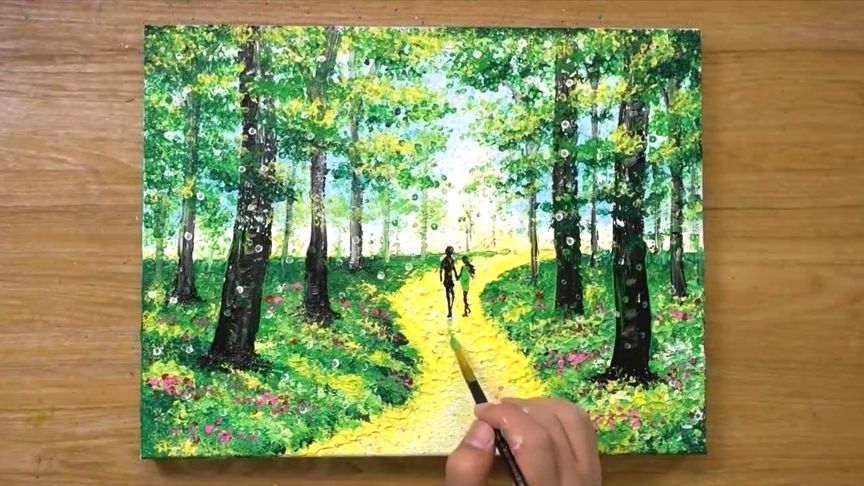 简单几步,牛人教你如何画一幅森林美景!这个方法你得试试!