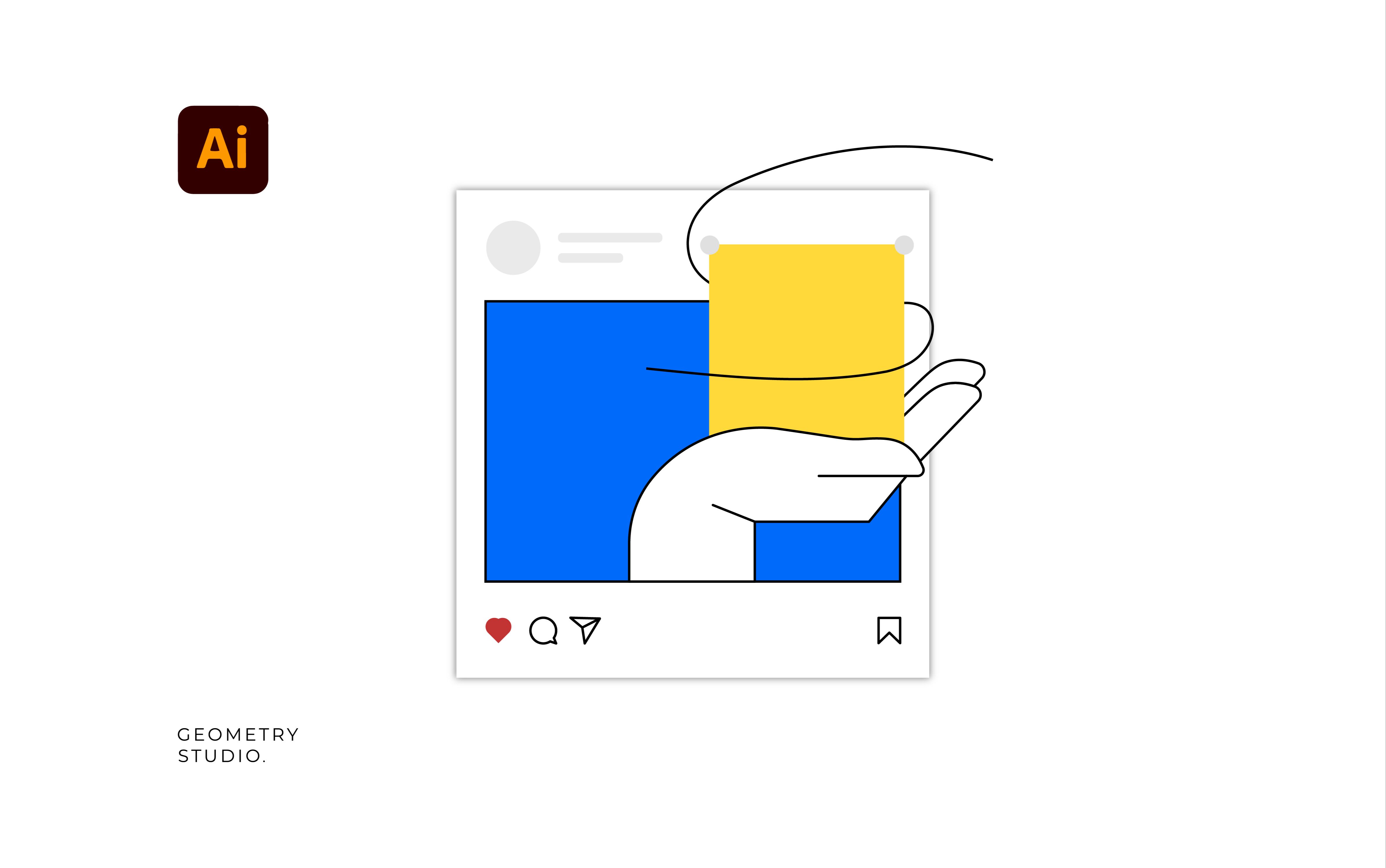 【Ai教程】ins风卡片扁平风插画教程 illustrator