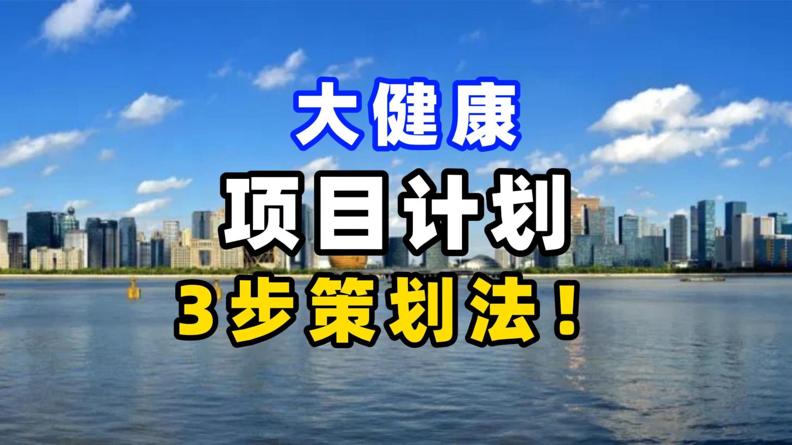 大健康项目计划,3步策划法