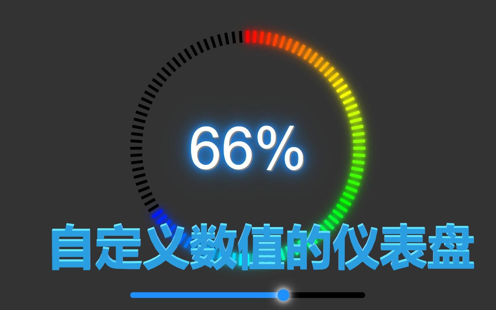 自定义数值的仪表盘效果