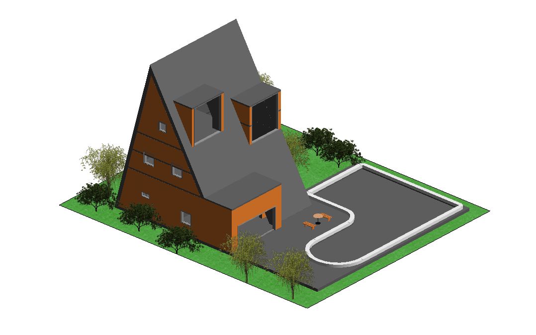 图学会BIM考试_二级建筑_第十一期_第四题_别墅模型