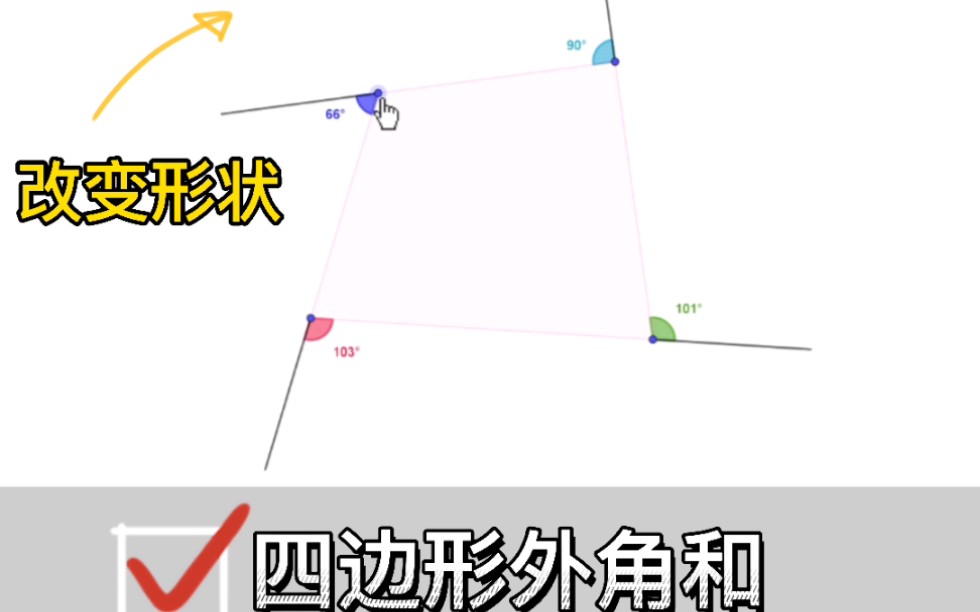 超形象!动态证明 多边形外角和=360度! 一定要推荐给学生
