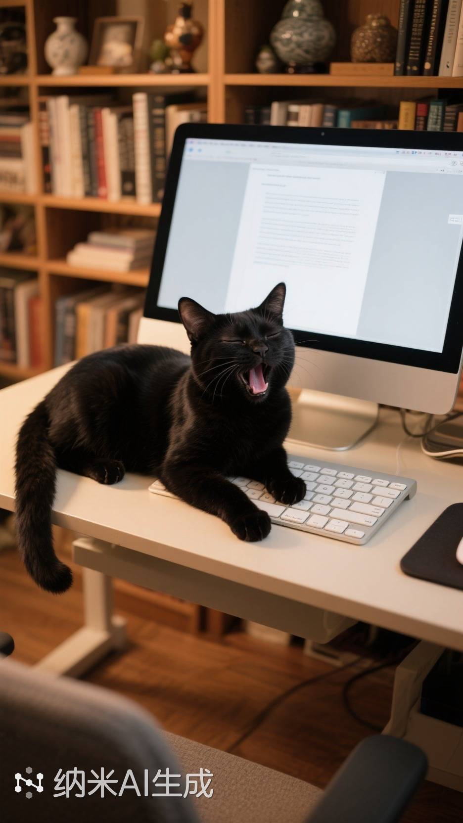 键盘被喵主子霸占,Ctrl键是它的新枕头!