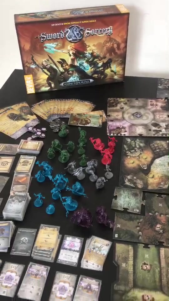 桌游大保险 Sword & Sorcery —— 不朽之魂 实物开箱看看里面内容吧!