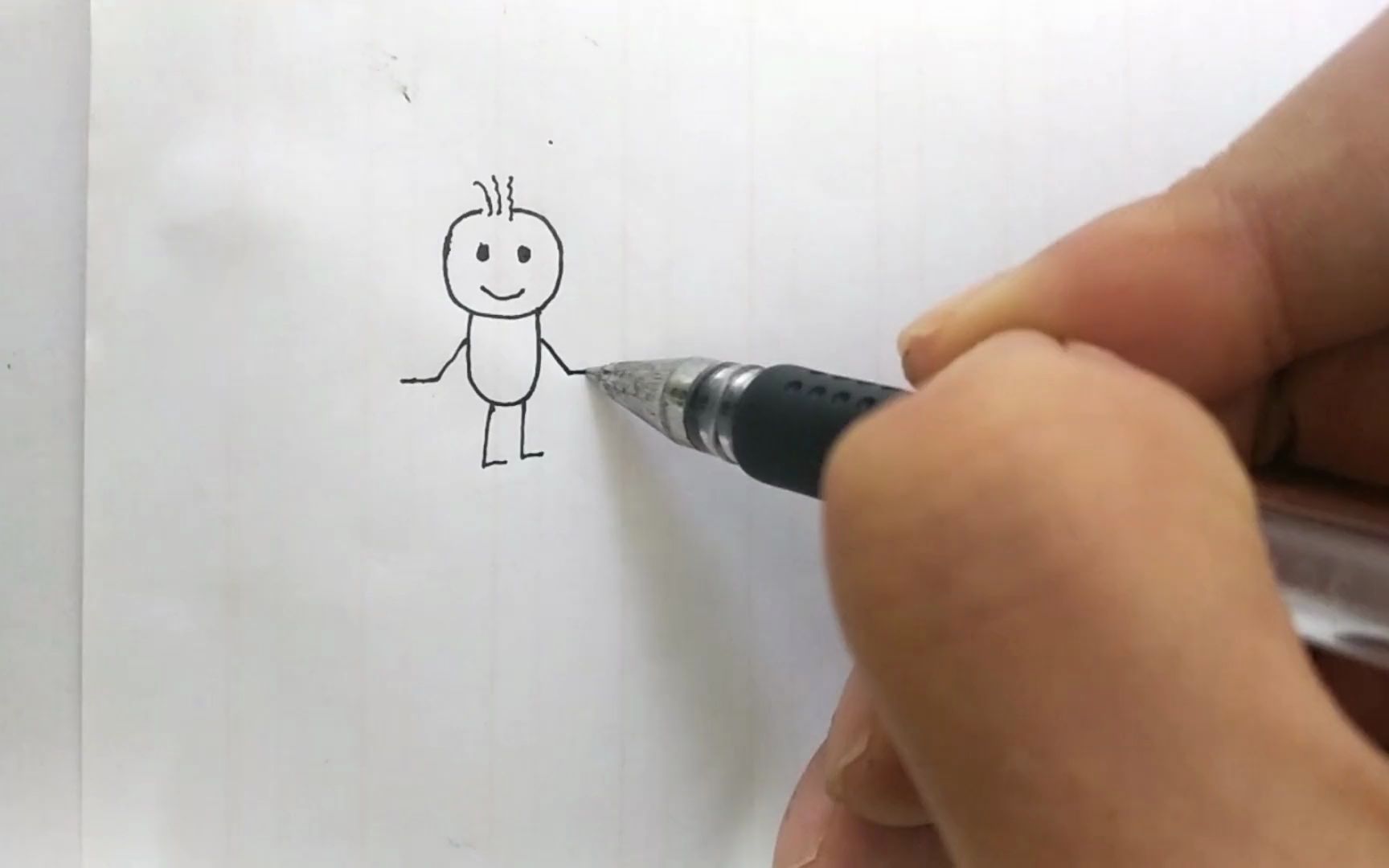 简笔画教程,画出小人的喜怒哀乐,还差一个你能补齐吗?