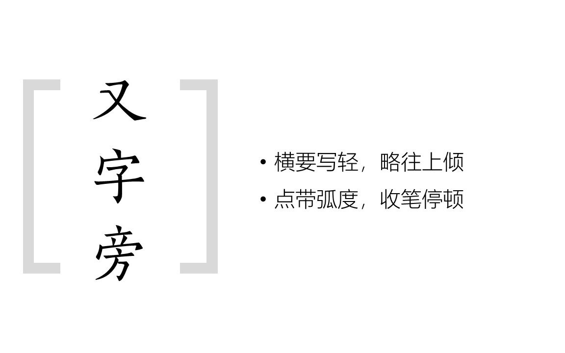 【知行堂】又字旁的写法
