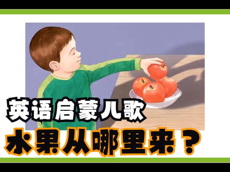 英语启蒙儿歌:Fruit 水果歌曲3 水果从哪里来?