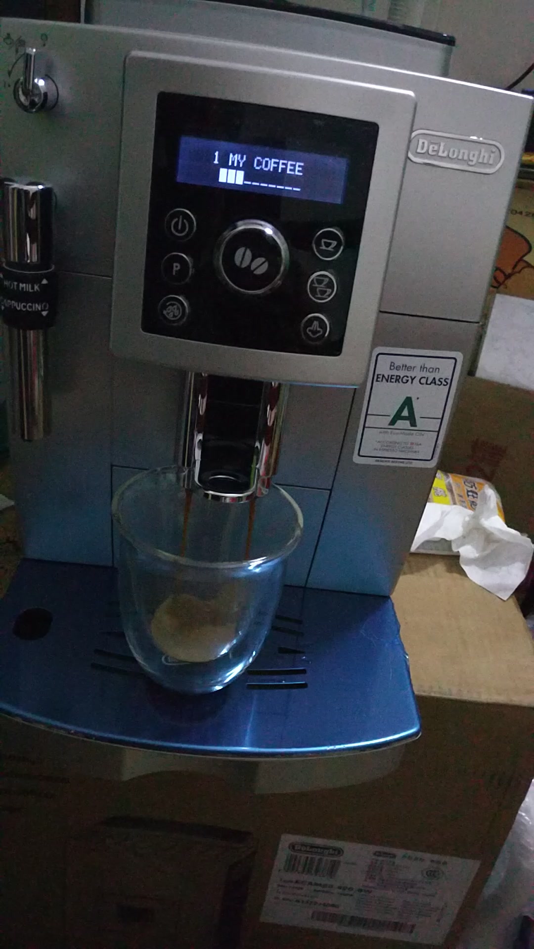 德龙ECAM23.420SW使用咖啡粉效果