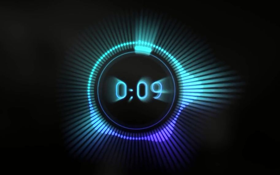 【AE教程】炫酷的发光的渐变色数字计时表盘,无插件,超级实用!