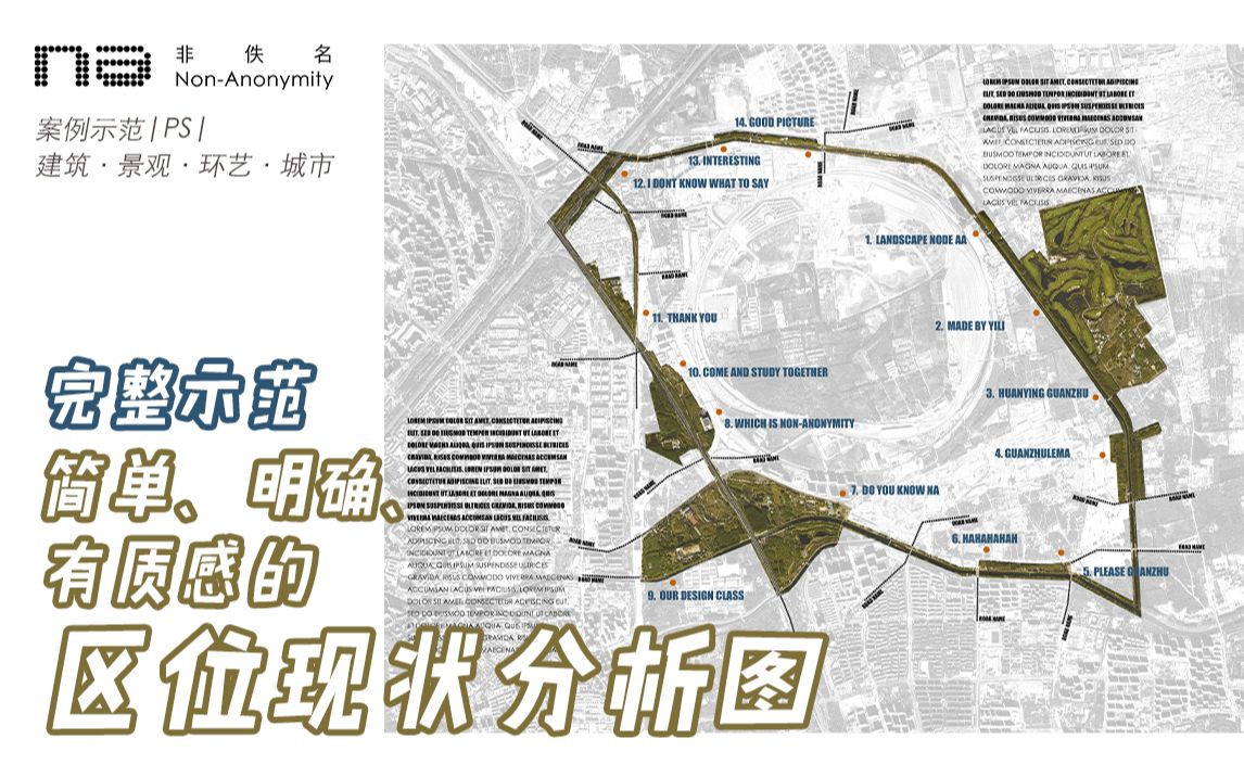 案例示范|简洁明确的《区位现状分析图》做法