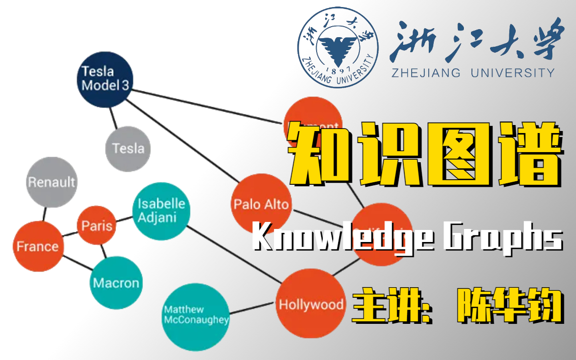 国内AI专业强校浙大打造!计算机博导9小时带你学【知识图谱】附配套...