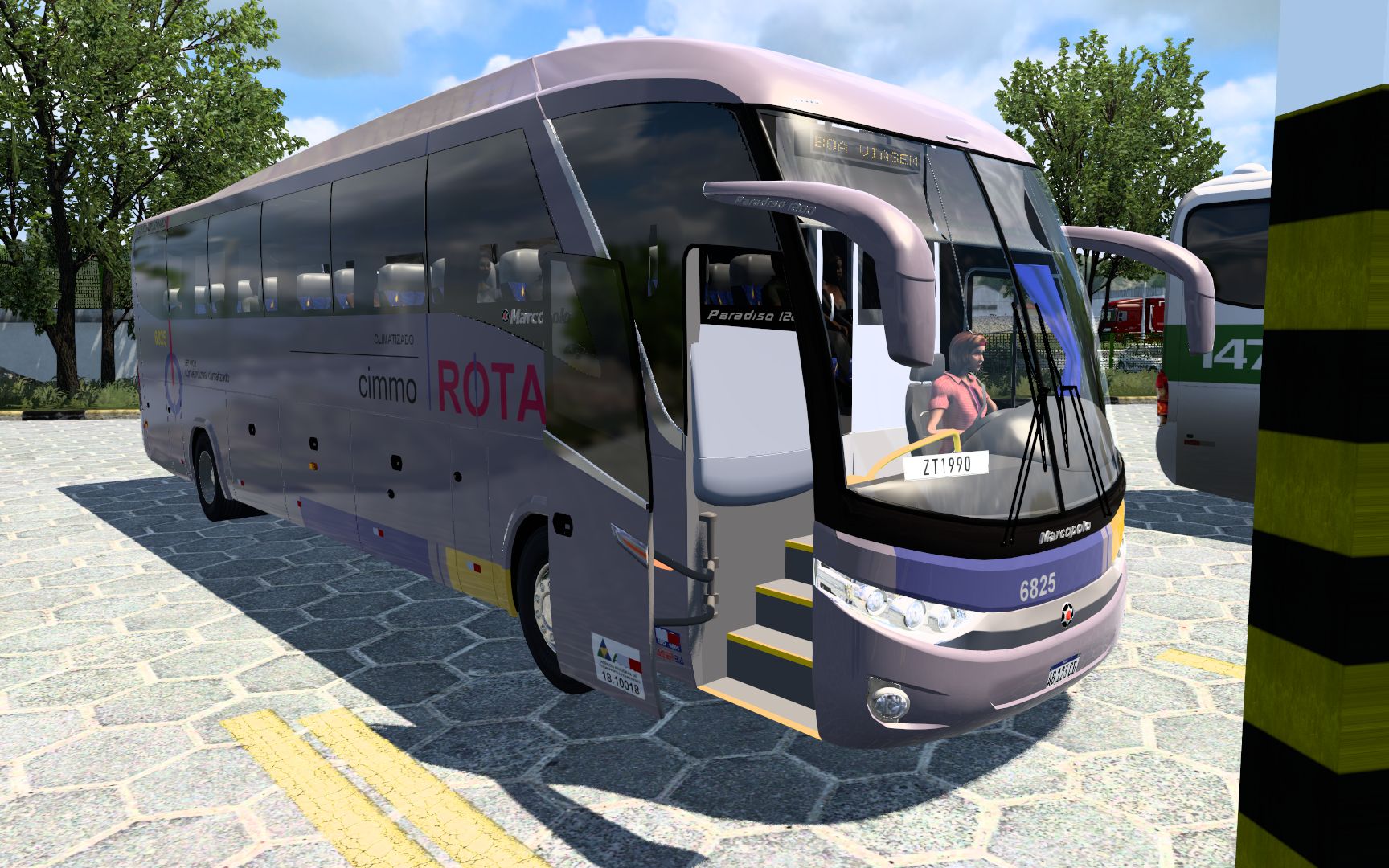 欧洲卡车模拟2驾驶奔驰大巴在巴西客运