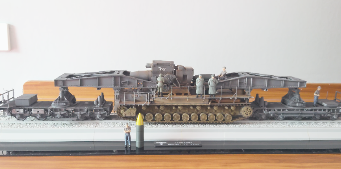 [模型展示]德军600mm卡尔重型臼炮铁路运输型