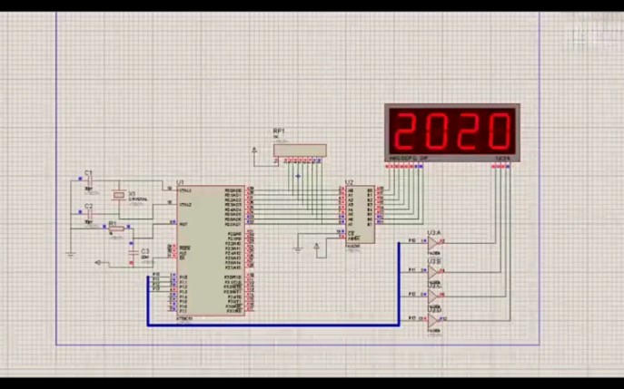 51单片机四位数码管动态显示2020