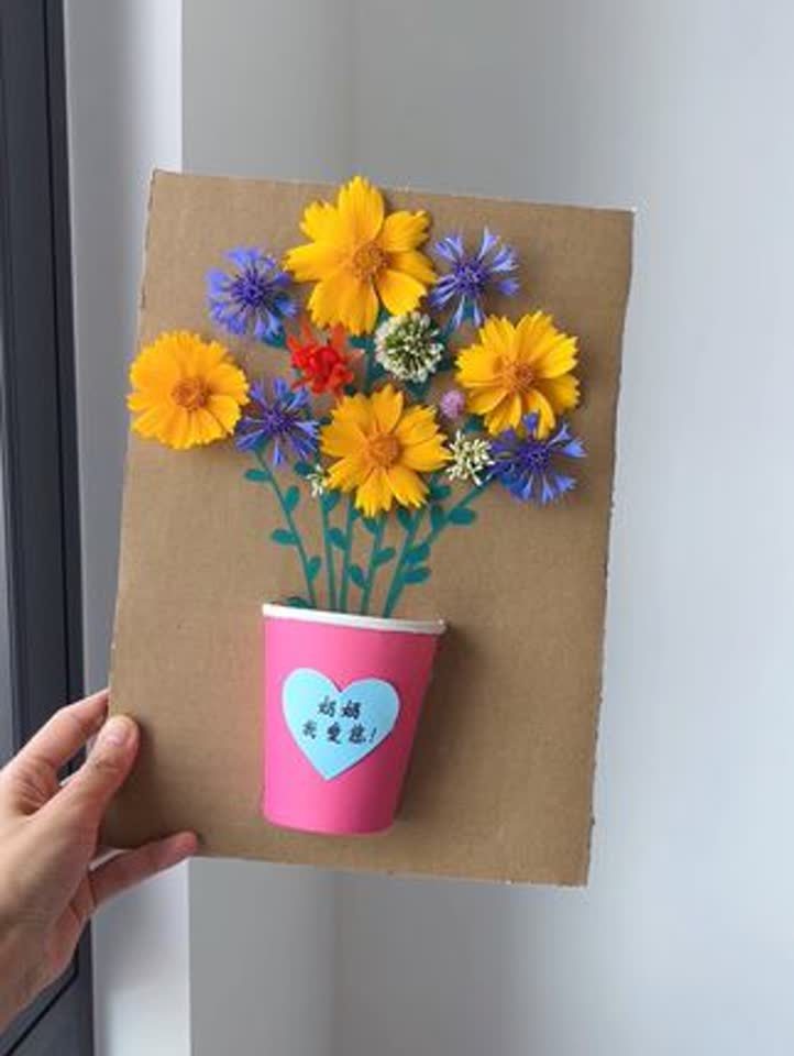 用快递纸箱制作超简单的母亲节手工,快来试试