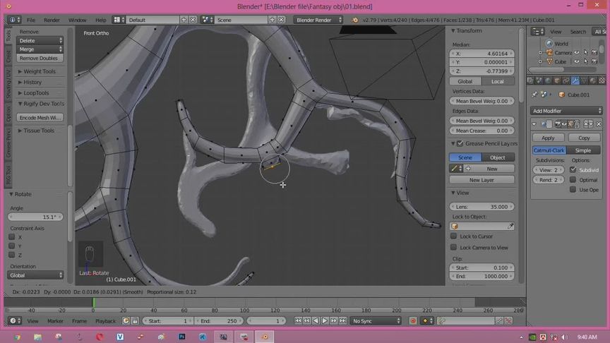 blender-建模技巧-曲线形态曲面建立